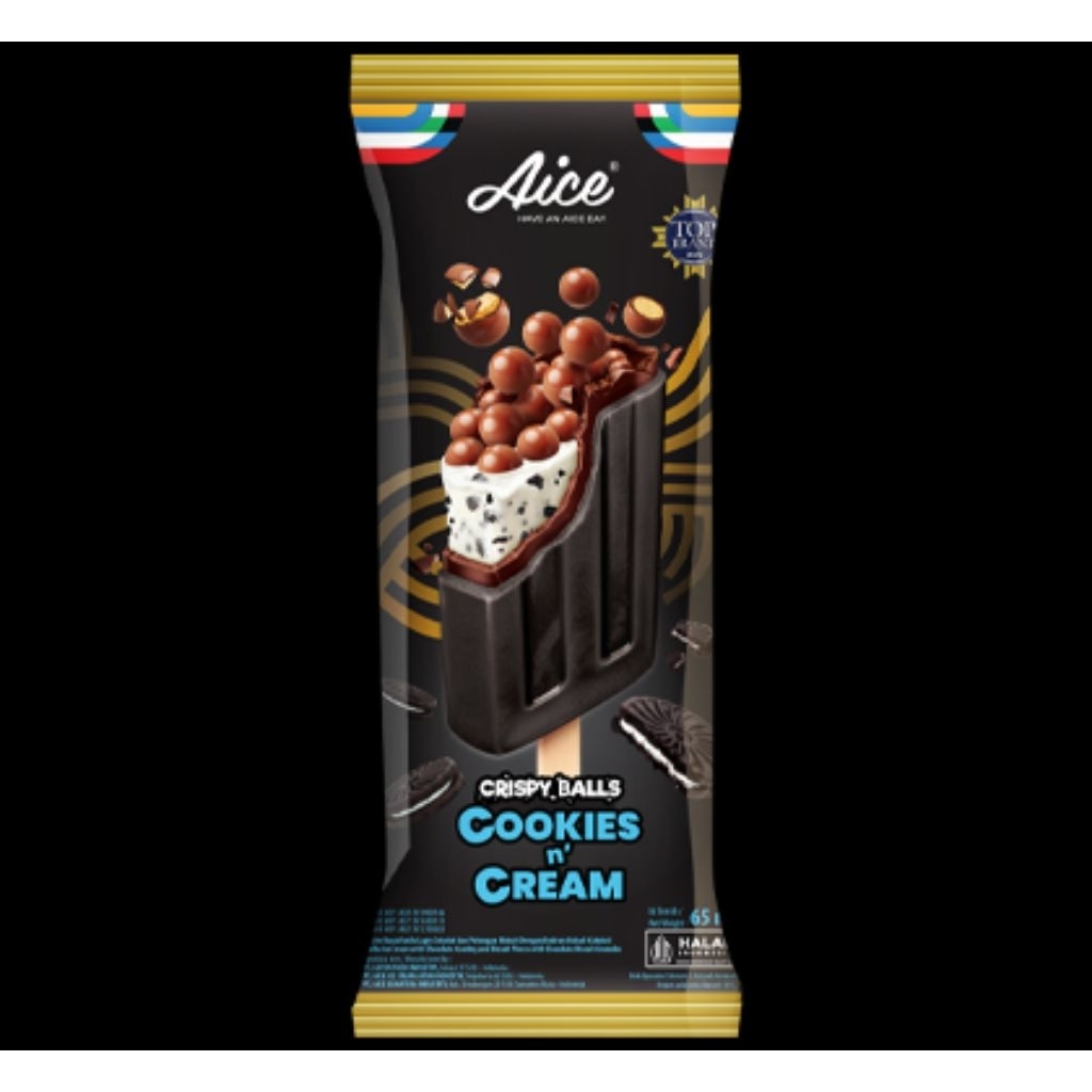 Jual AICE Ice Cream Crispy Cookies Balls Es Krim 1 kotak isi 30Pcs ...