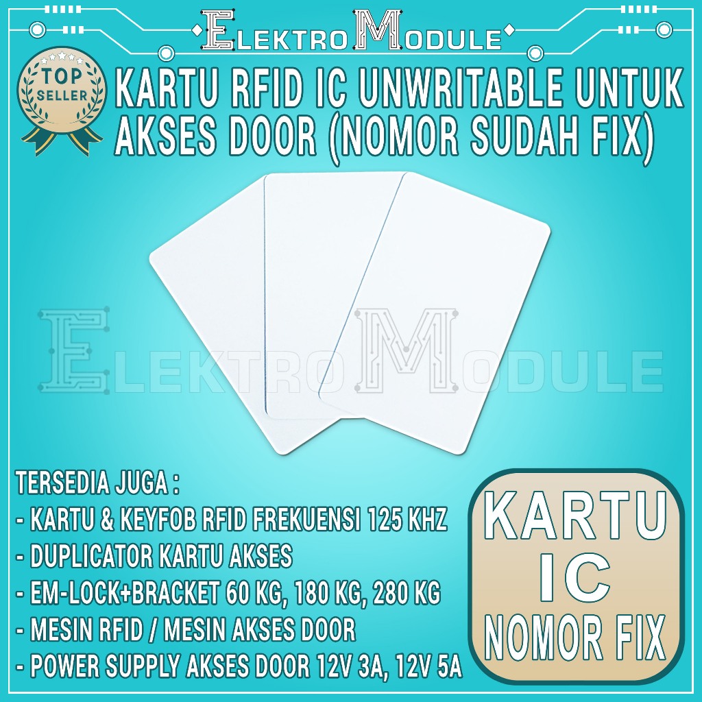 Jual Kartu RFID 13.56 MHz 1K Card Tag NFC Kartu Akses Absensi / Kartu ...