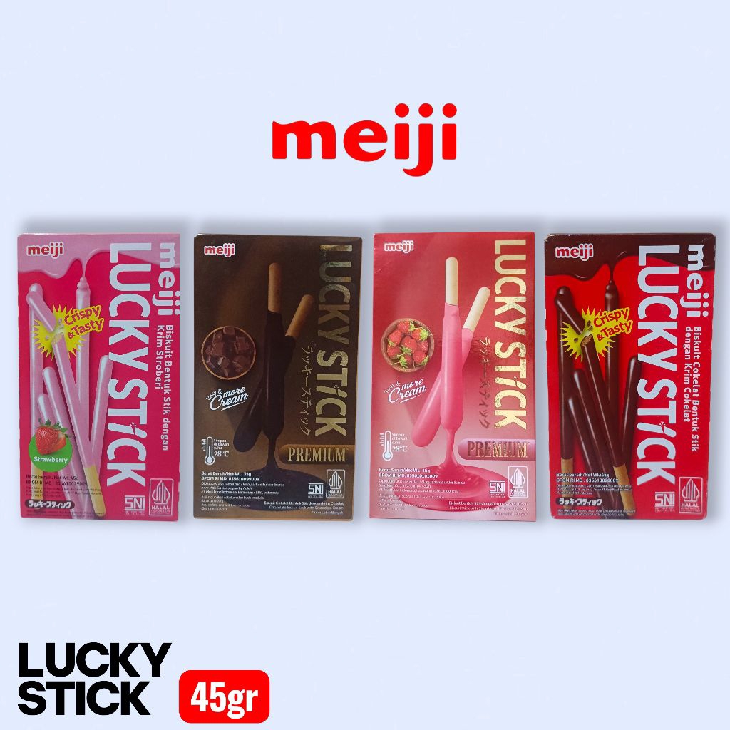 Jual Lucky Stick 45gr /Stick Coklat/ Meiji Coklat | Shopee Indonesia