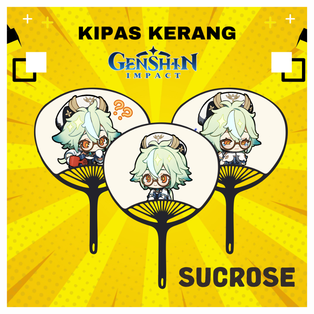 Jual Kipas Kerang Sucrose Genshin impact | kipas jepang karakter ...