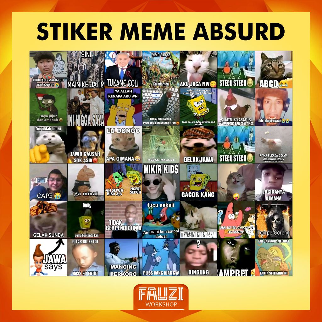 Jual STIKER MEME ABSURD PACK ISI 20 PCS | STIKER MEME | STIKER ABSURD ...
