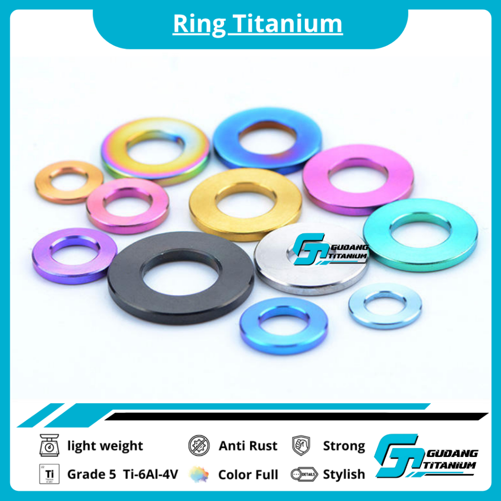 Jual Ring Titanium M6, M8, M10 Grade 5 Bahan Titanium Ti-6Al-4V Tahan ...