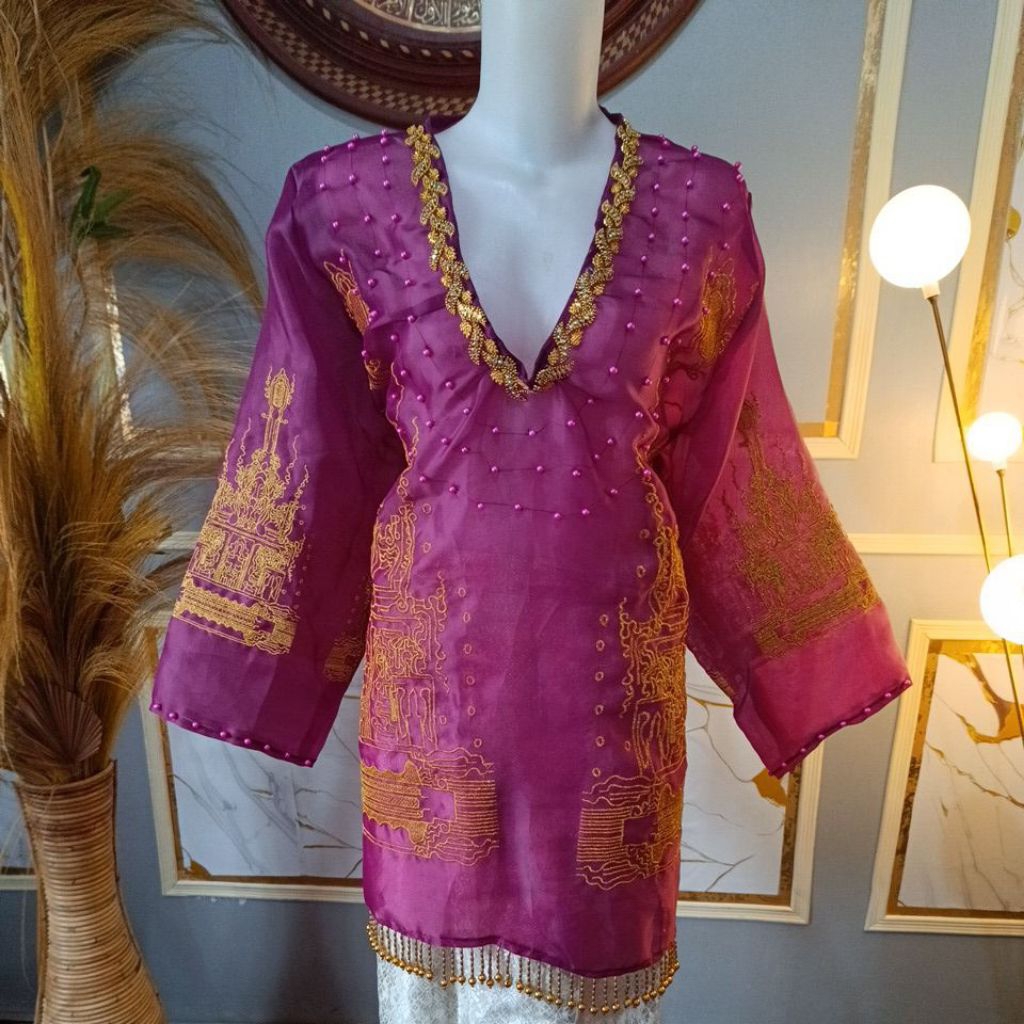 Jual Baju Bodo Bordir Sultan/Baju Tokko/Baju Adat Bugis/Makassar/Baju ...