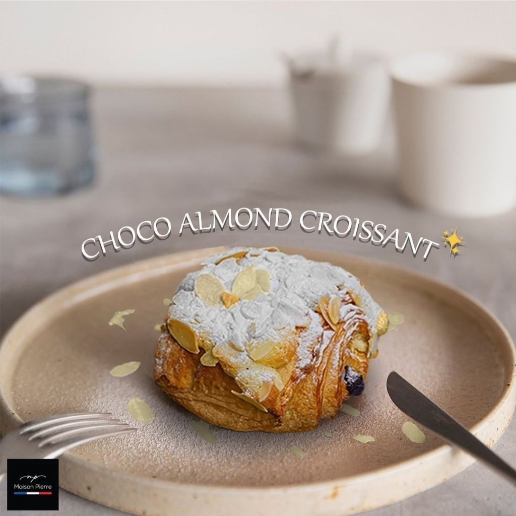 Jual Maison Pierre Choco Almond Croissant isi coklat dan Topping Almond ...