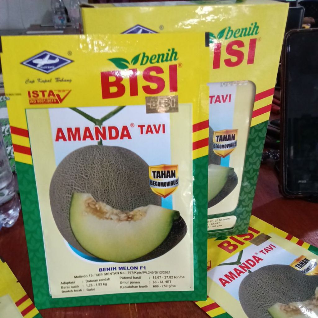 Jual Benih Bibit Melon Amanda Tavi F1 Tipe Madu sangat Manis isi Per ...