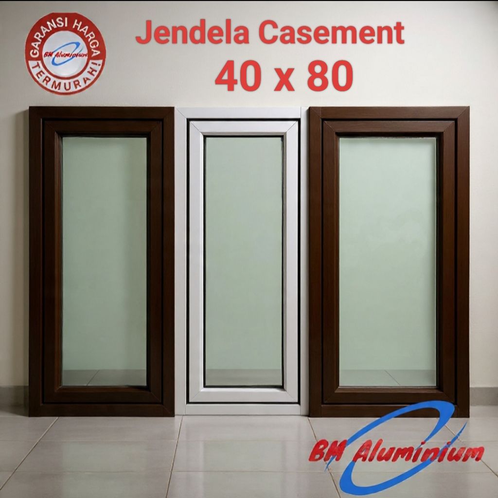 Jual Jendela Aluminium Casement 40x80 Bovenli Murah Promo | Shopee ...