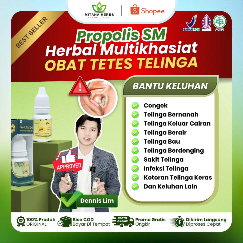Jual Propolis SM - Obat Tetes Telinga Gatal Berair Berdengung Congek ...
