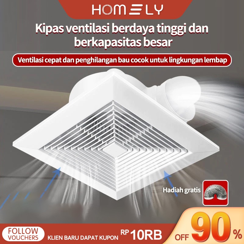 Jual Ducting Exhaust Fan Plafon kipas angin blower atap 10 inch Dinding ...