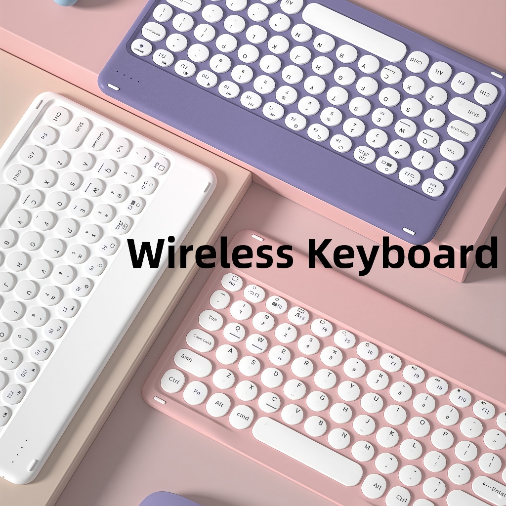 Jual Keyboard Wireless Bluetooth Mini Tombol Bulat Universal For All ...