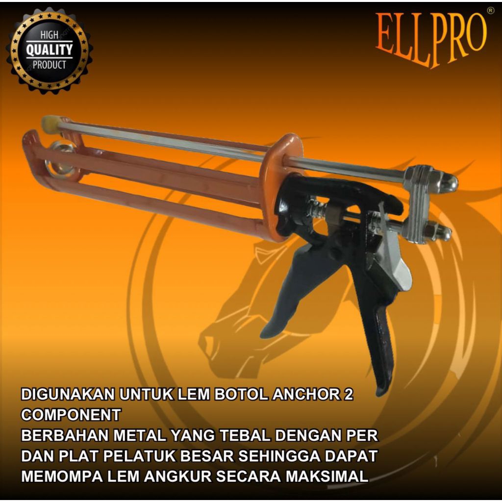 Jual ELLPRO GUN CHEMICAL ANCHOR FIX TEMBAKAN LEM ANGKUR 2 KOMPONEN ...