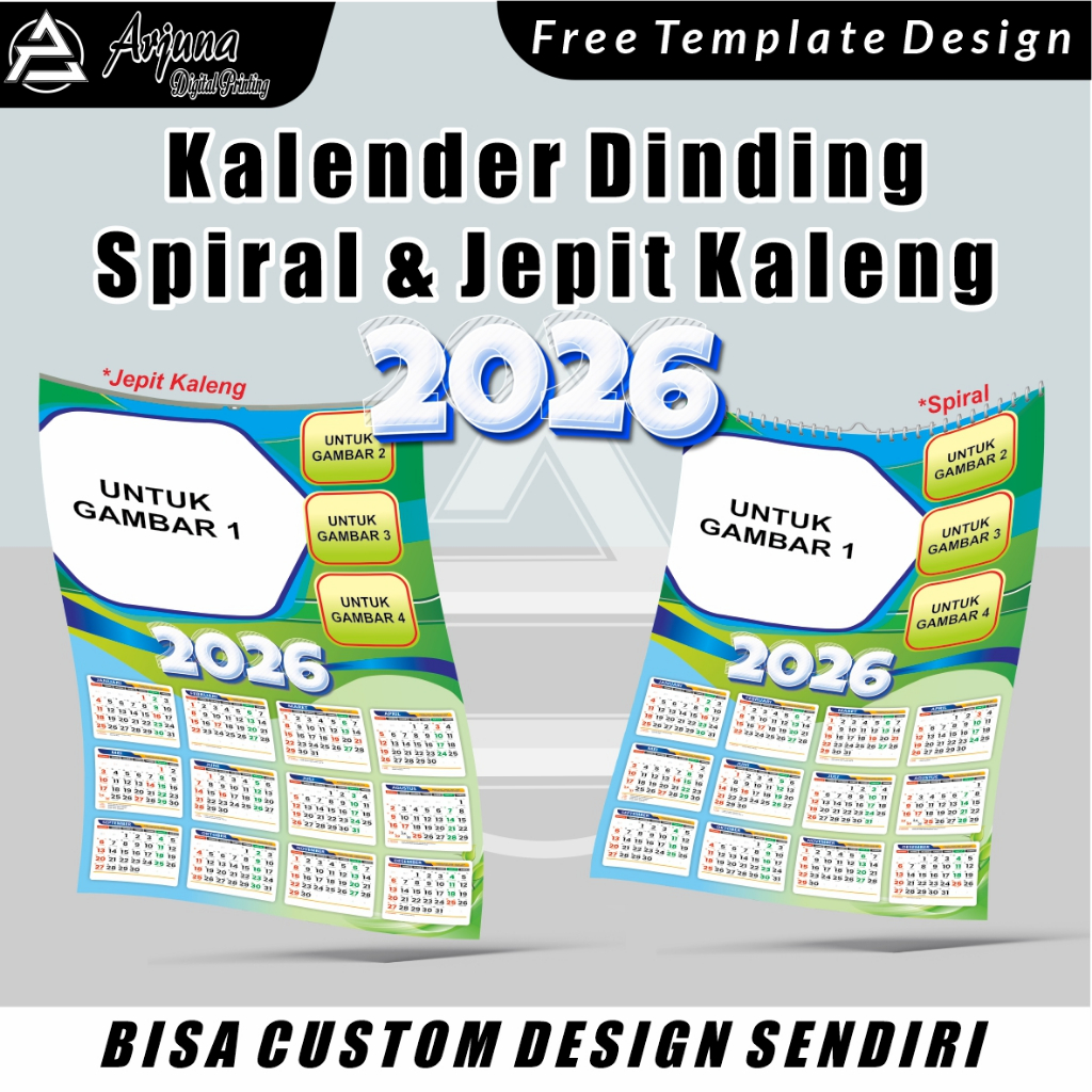 Jual KALENDER 2026 A3+ (32 X 48 CM) BISA CUSTOM DESAIN SENDIRI DAN BISA ...
