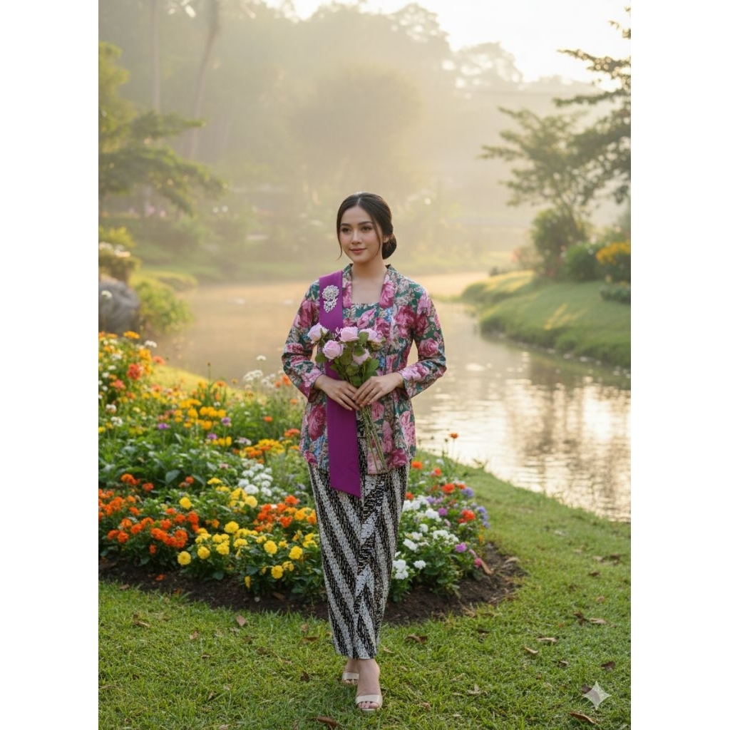 Jual Set Kebaya+Selendang Janeta Kutubaru Modern Adatjawa Bridesmaid ...