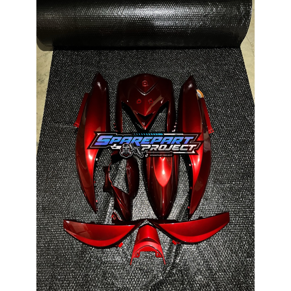 Jual cover full body halus Yamaha MIO GT full body halus warna dark red ...