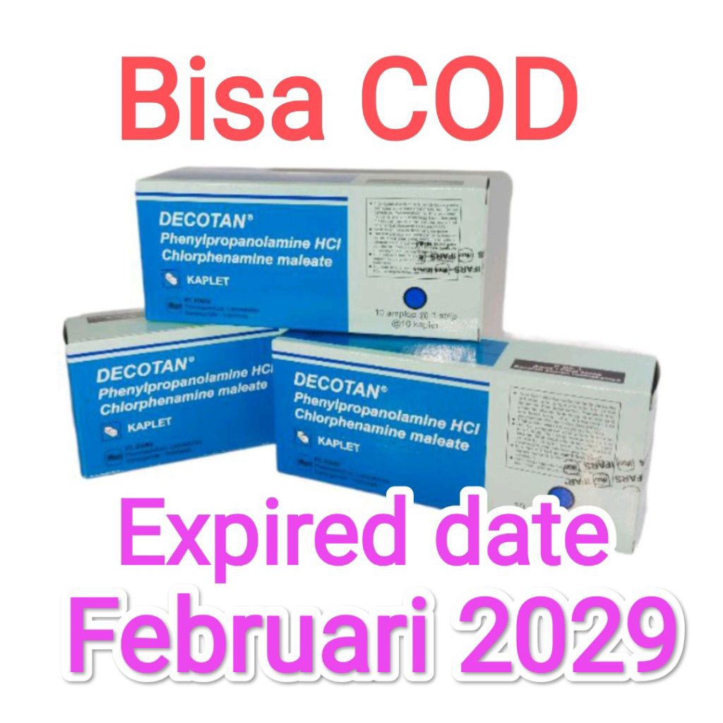Jual DECOTAN BOX ISI 100 TABLET OBAT FLU DAN PILEK | Shopee Indonesia
