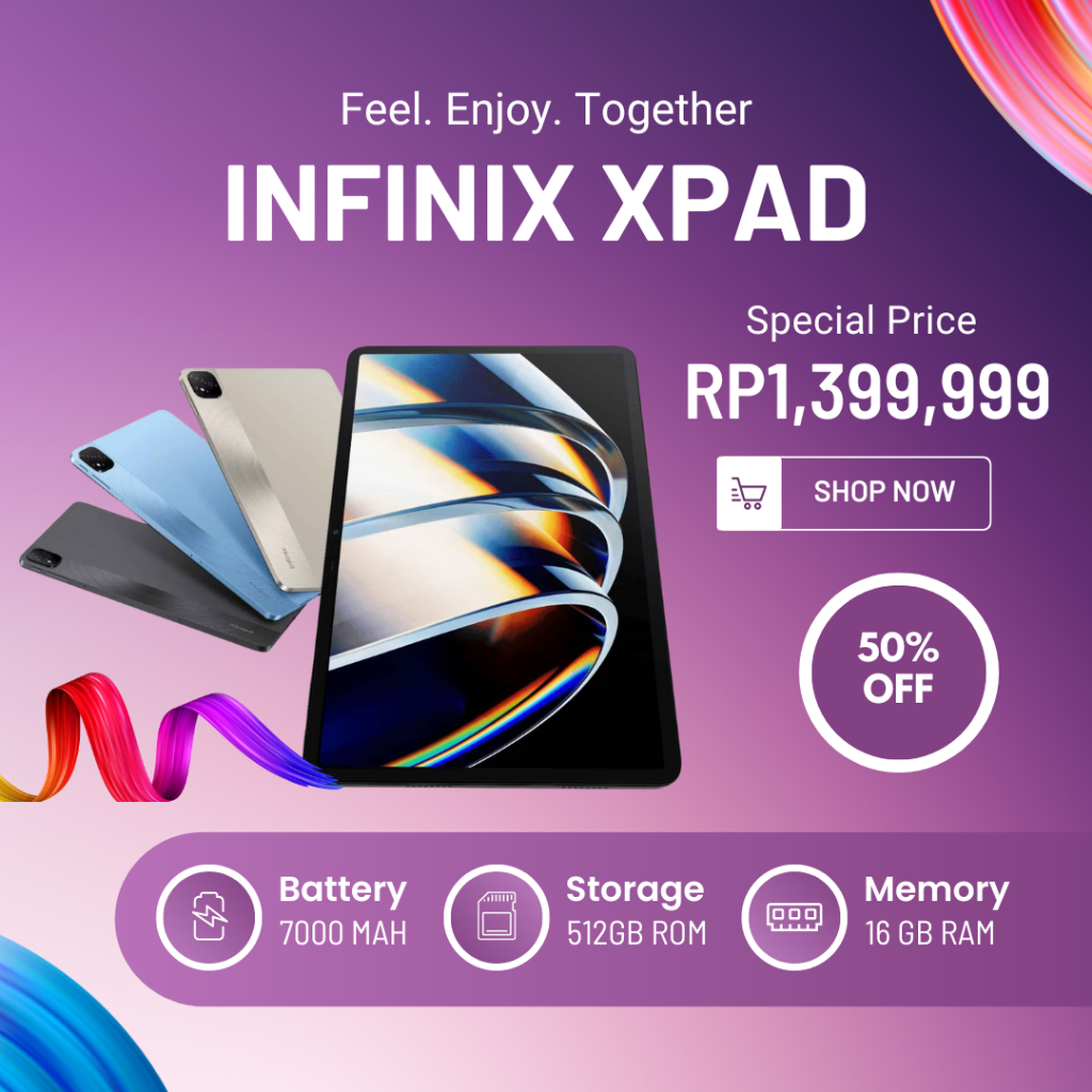 Jual Infinix XPad 16+512GB LTE | Tab Tablet 11" 90Hz FHD+ | Garansi ...