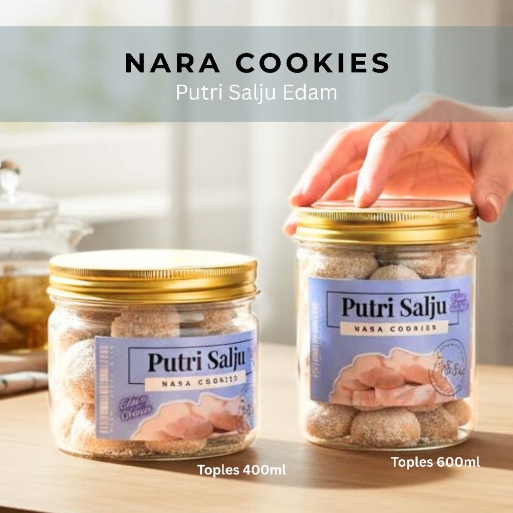 Jual Putri Salju Keju Edam NARA COOKIES Premium Wijsman wisman | Shopee ...
