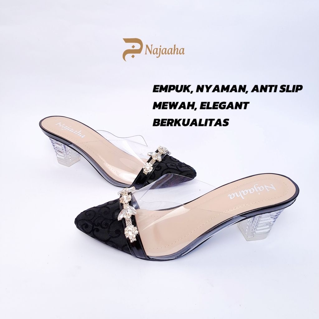 Jual NAJAAHA - CAROLINE HEELS KACA PERMATA | WEDDING HEELS | HEELS ...