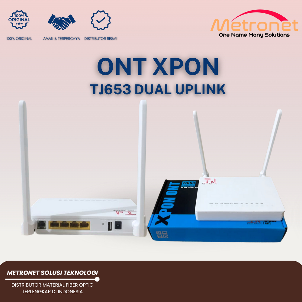 Jual ONT XPON TJ COM TJ653 DUAL UPLINK (SINGLE BAND) POSTEL | Shopee ...