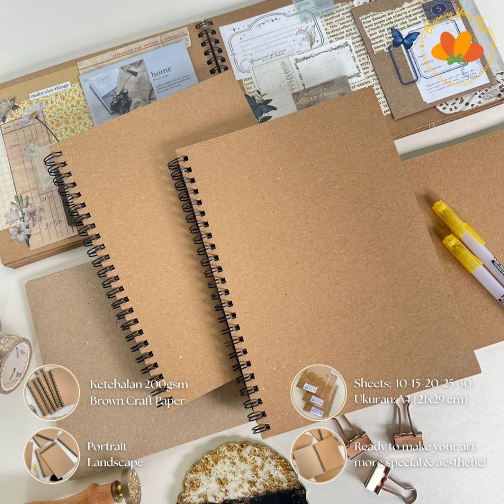 Jual SCRAPBOOK A5 POLOS | scrapbook album polos | Scrapbook Aesthetic ...