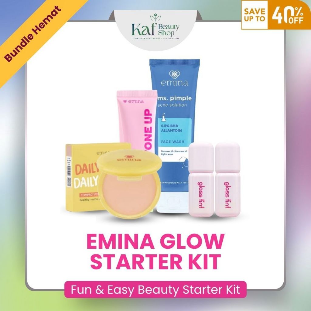 Jual Emina Glow Starter Kit | Paket Skincare & Makeup Remaja Lengkap ...