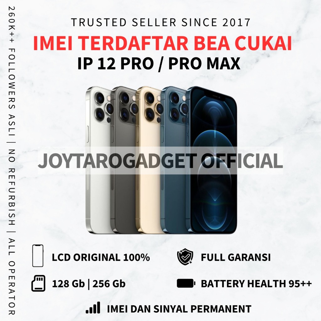 Jual iPHONE 12 Pro - iPhone 12 pro max 128gb 256gb IMEI Terdaftar BC ...