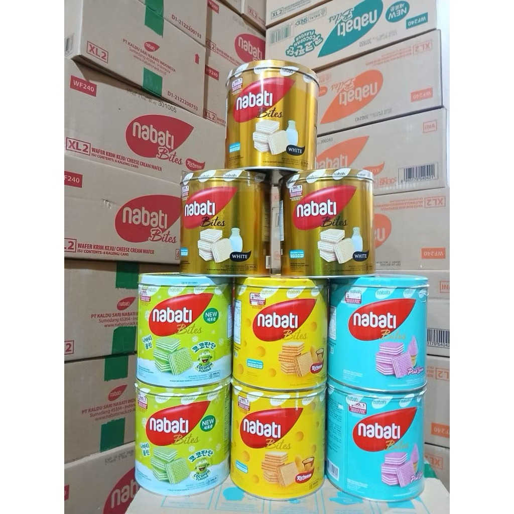 Jual ( 1 Dus / 6 kaleng ) Nabati Bites Wafer Kaleng murah 1 karton isi ...