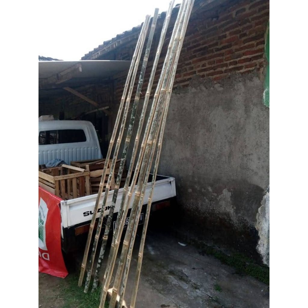 Jual bambu belah kotak tebal panjang 2 meter, bambu petung tebal bahan ...