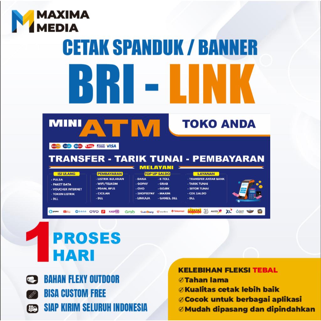 Jual BRILINK - CETAK SPANDUK BANNER BRILINK - MINI ATAM - ATM MINI ...