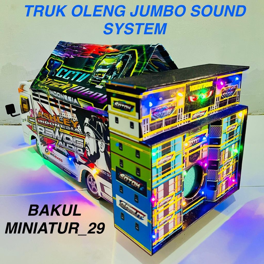 Jual Miniatur Truk Oleng Jumbo Sound System,Mainan Anak Truk Jumbo ...