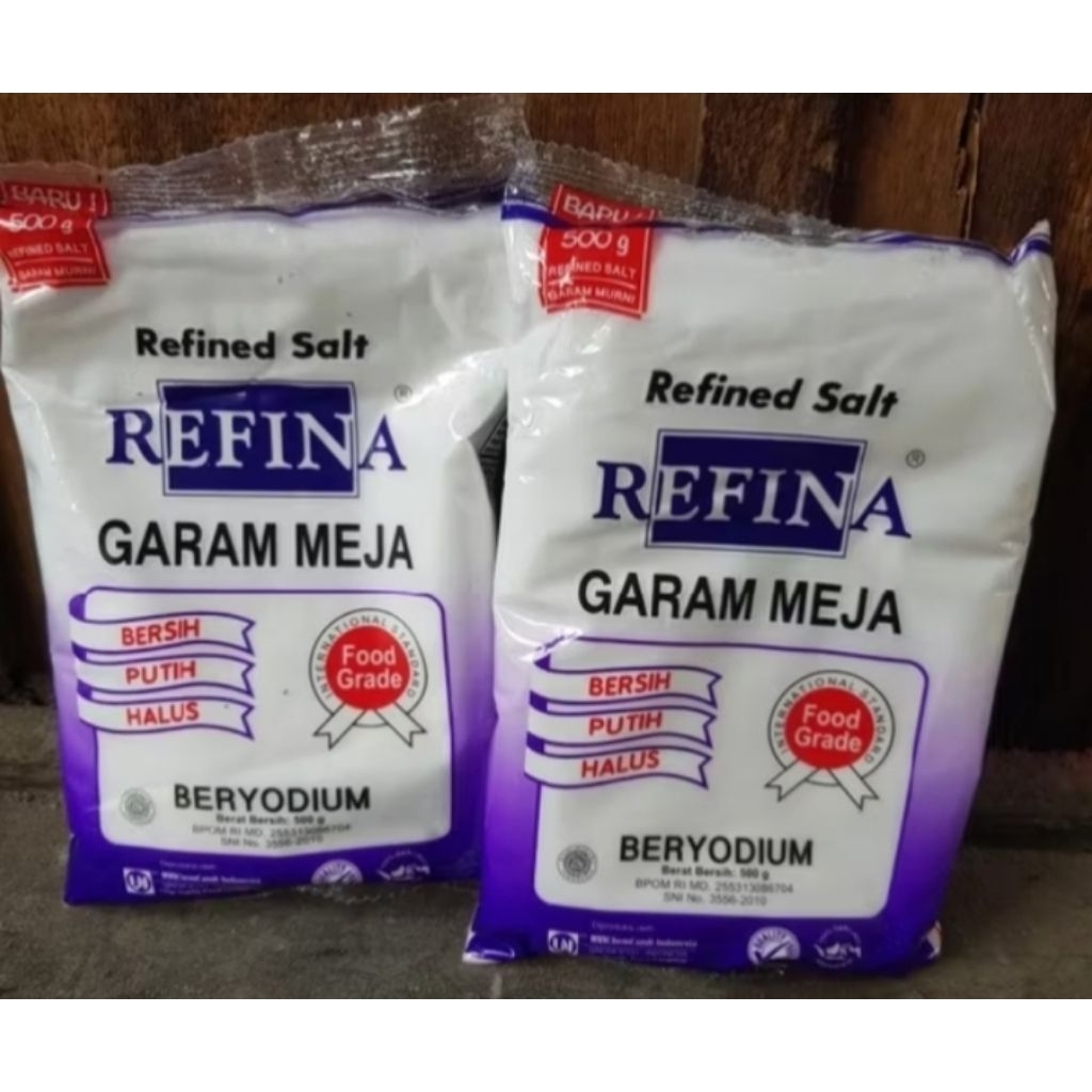 Jual Garam Meja Beryodium Refina 250 gram ( 1 ball ) | Shopee Indonesia