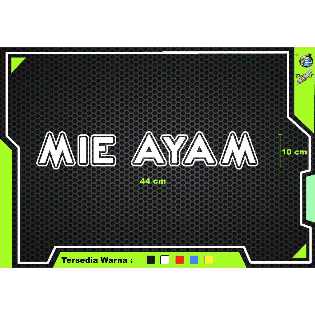 Jual stiker sticker tempelan nama jualan gerobak dagangan usaha etalase ...