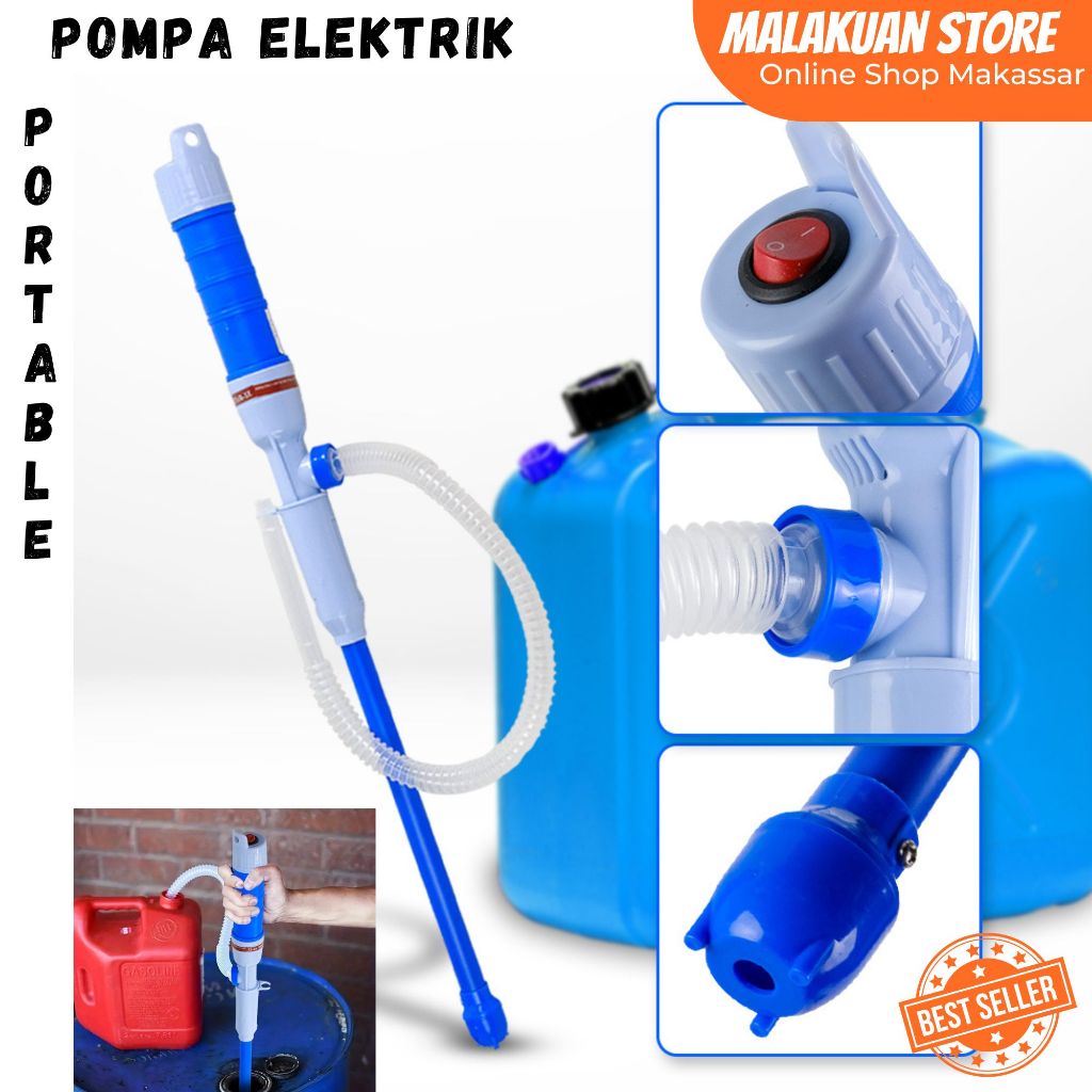 Jual Pompa Elektrik Portable Sedot Minyak Bensin Oli Air Automatic Fuel ...