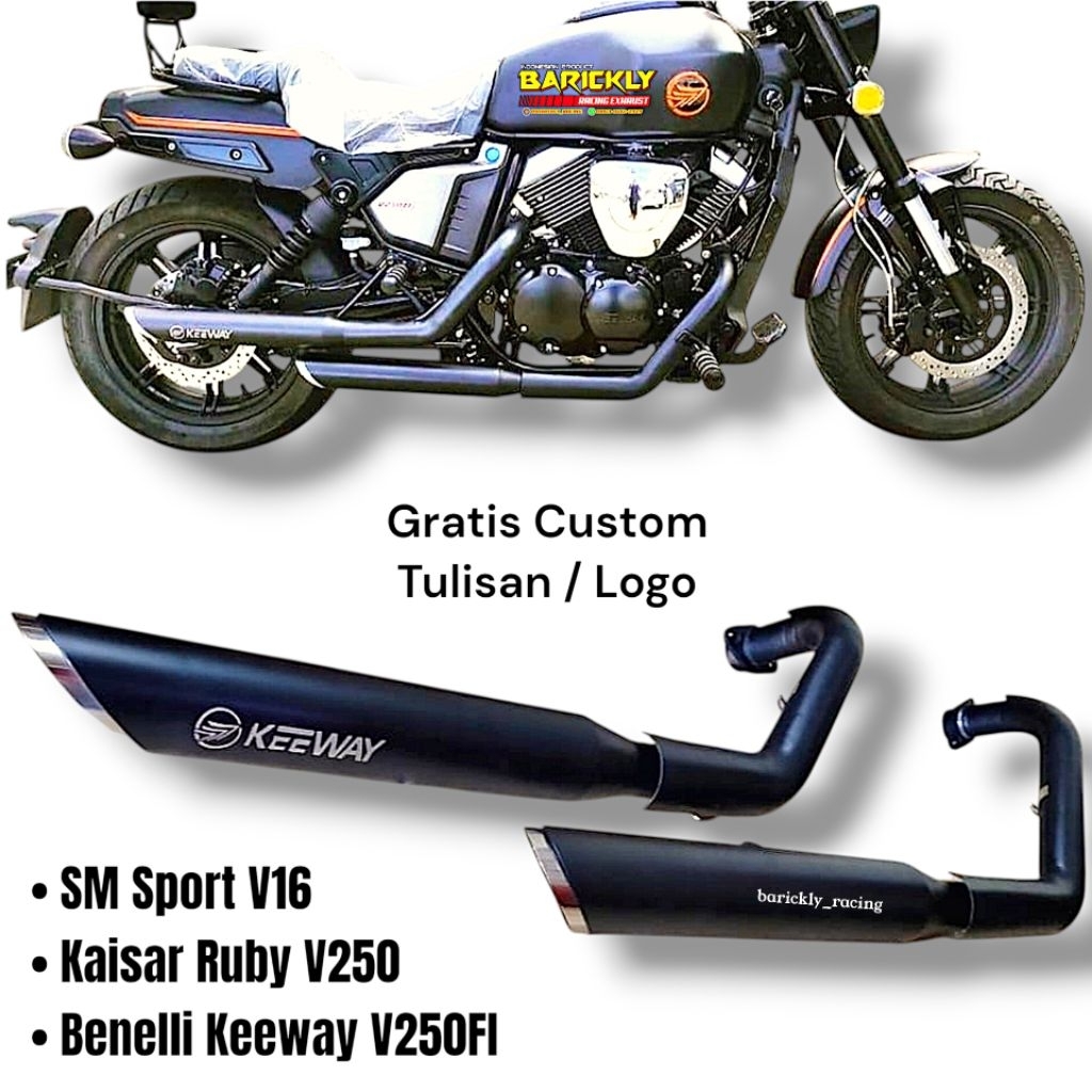 Jual Knalpot Custom Benelli Keeway V250FI V 250 FI Geronimo SM Sport V16 Kaisar Ruby V250 250 ...
