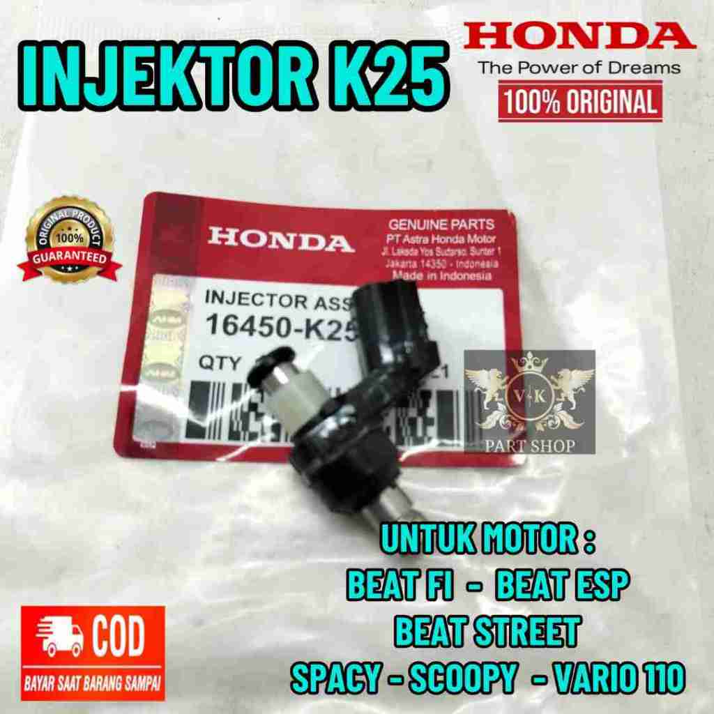 Jual INJEKTOR KODE-K25 HONDA MOTOR BEAT FI BEAT ESP BEAT STREET SPACY ...