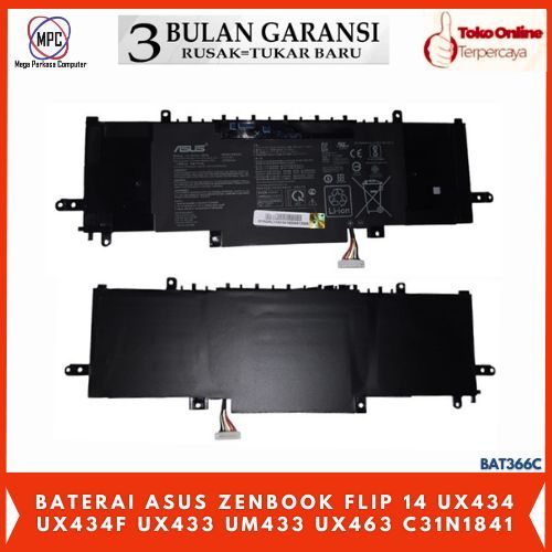 Jual Baterai Asus ZenBook 13: UX334FA, UX334FL, UX334FAC, ZenBook 14 ...