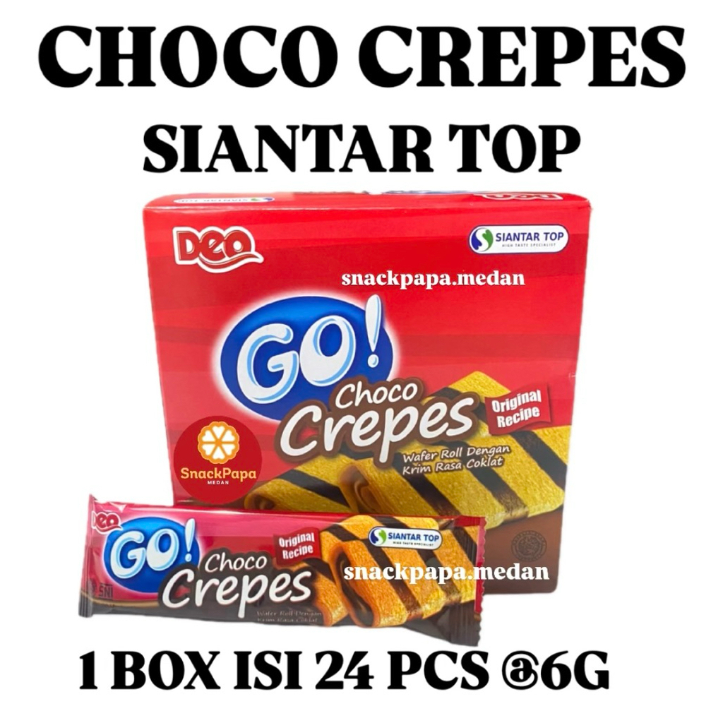 Jual DEO GO CHOCO CREPES COKELAT [1 BOX ISI 24 PCS @6G] | GO CHOCO ...