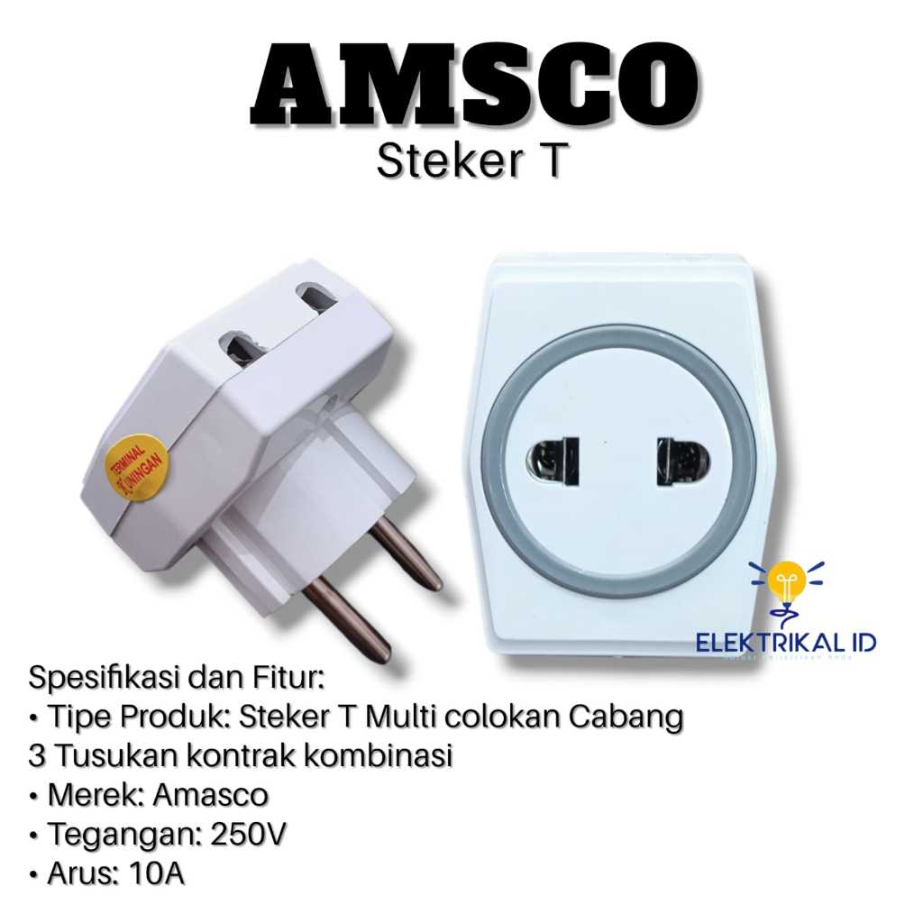 Jual AMASCO STEKER T MULTI KUNINGAN AMC 6612 SATUAN | Shopee Indonesia