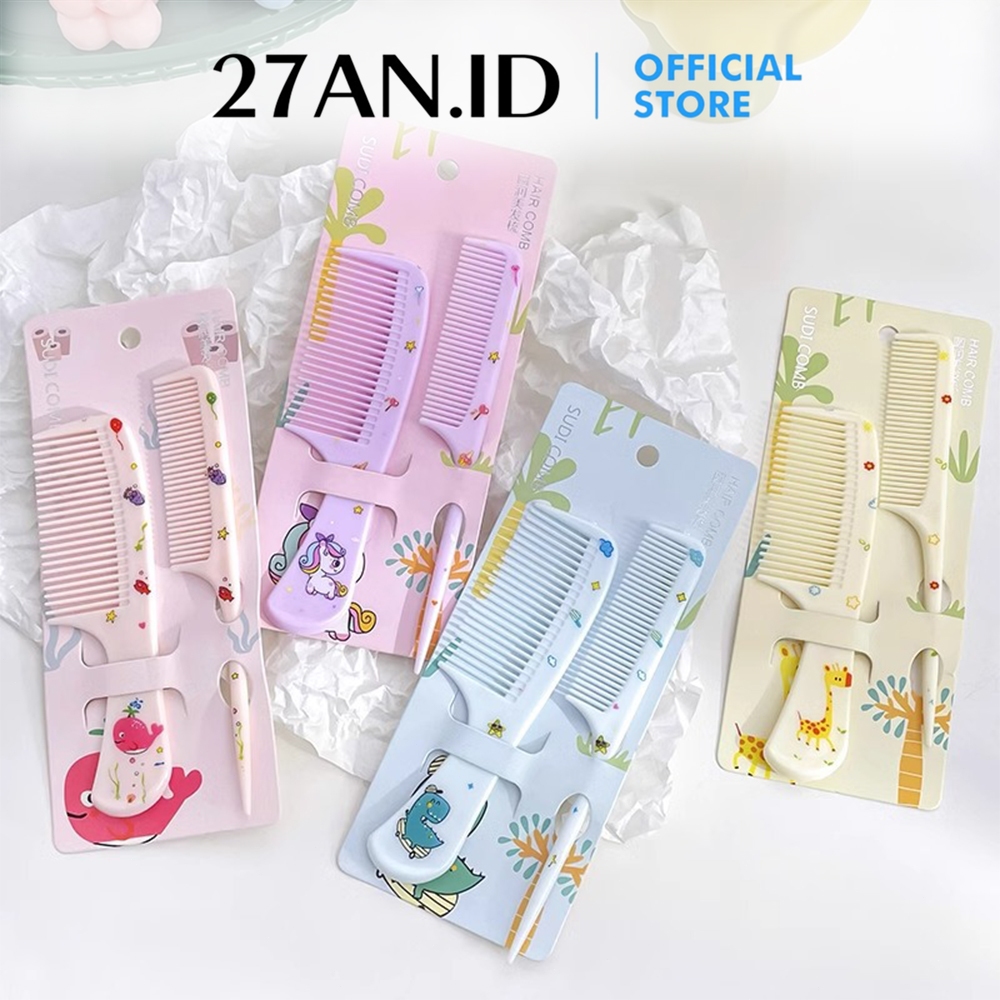 Jual ( 27AN.ID ) Sisir Rambut 1 Set H536 Karakter Lucu / Sisir Anak Set ...