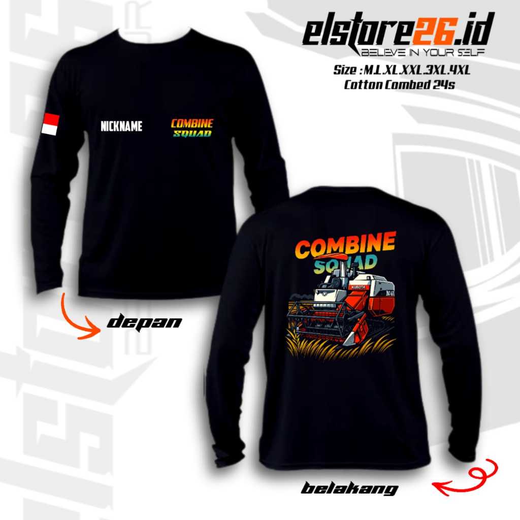 Jual ELSTR26 Kaos Combine Squad Lengan Panjang Pesona Jet Lumpur - Baju ...