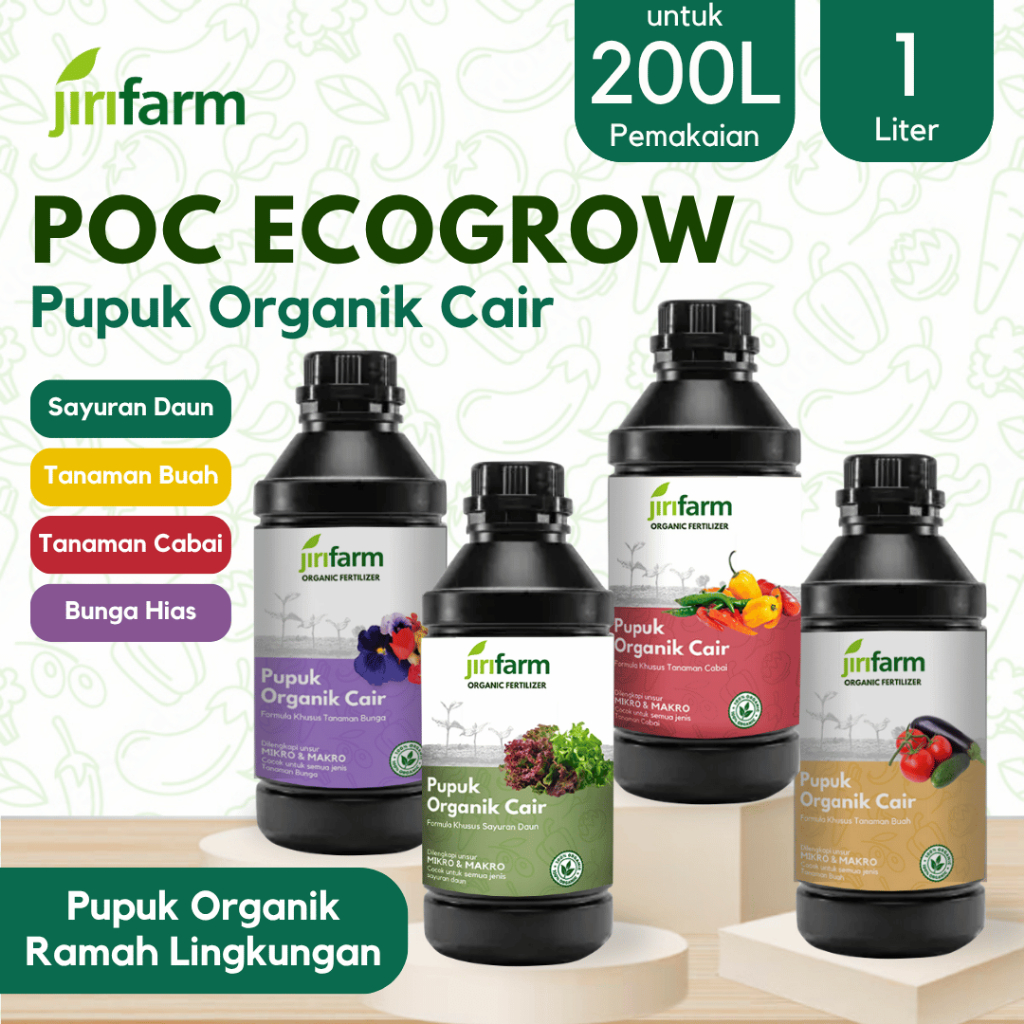 Jual JIRIFARM - Pupuk Organik Cair Tanaman Daun Sayur Buah Cabai Bunga ...