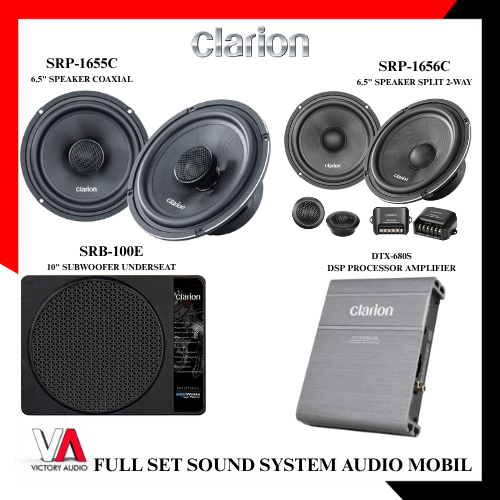 Jual Paket Soundsystem Full Set Audio mobil CLARION Speaker 2-way ...