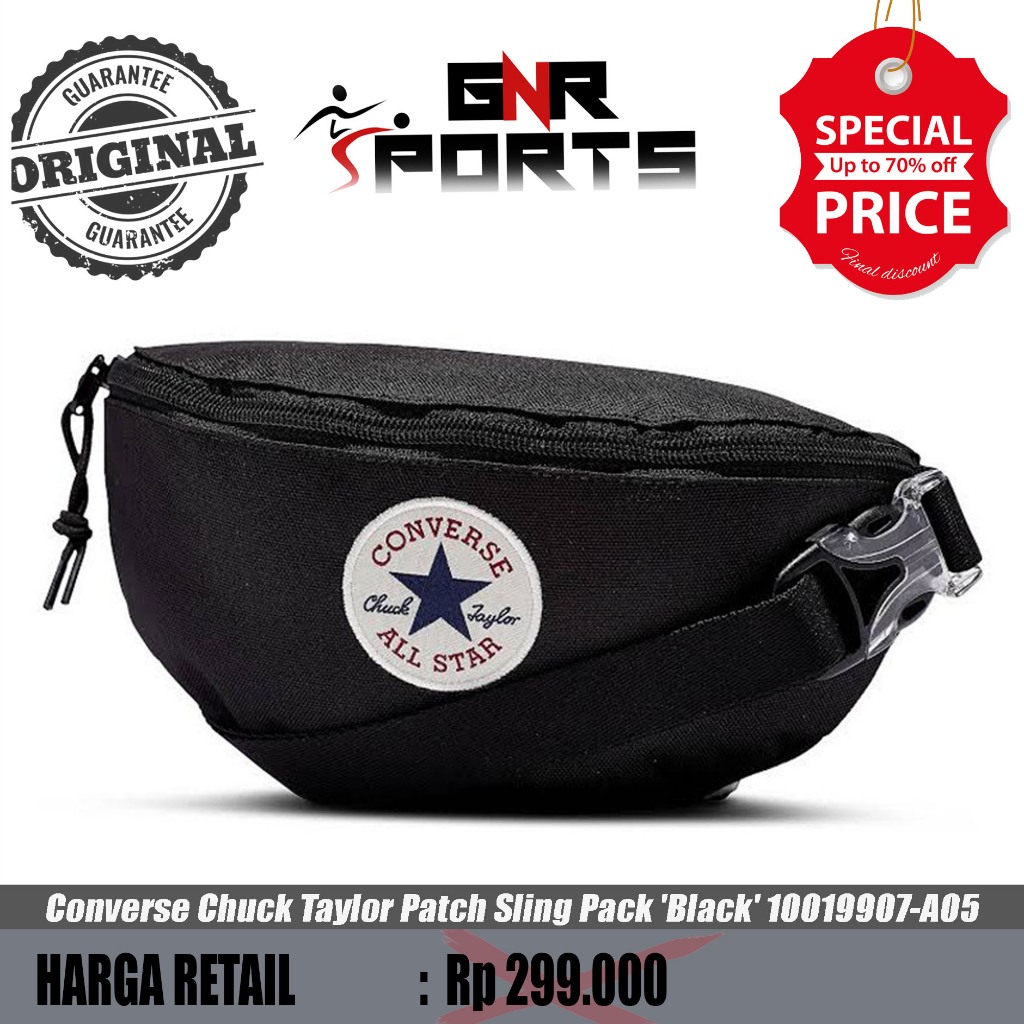 Jual Tas Converse Chuck Taylor Patch Sling Pack 'Black' 10019907-A05 ...