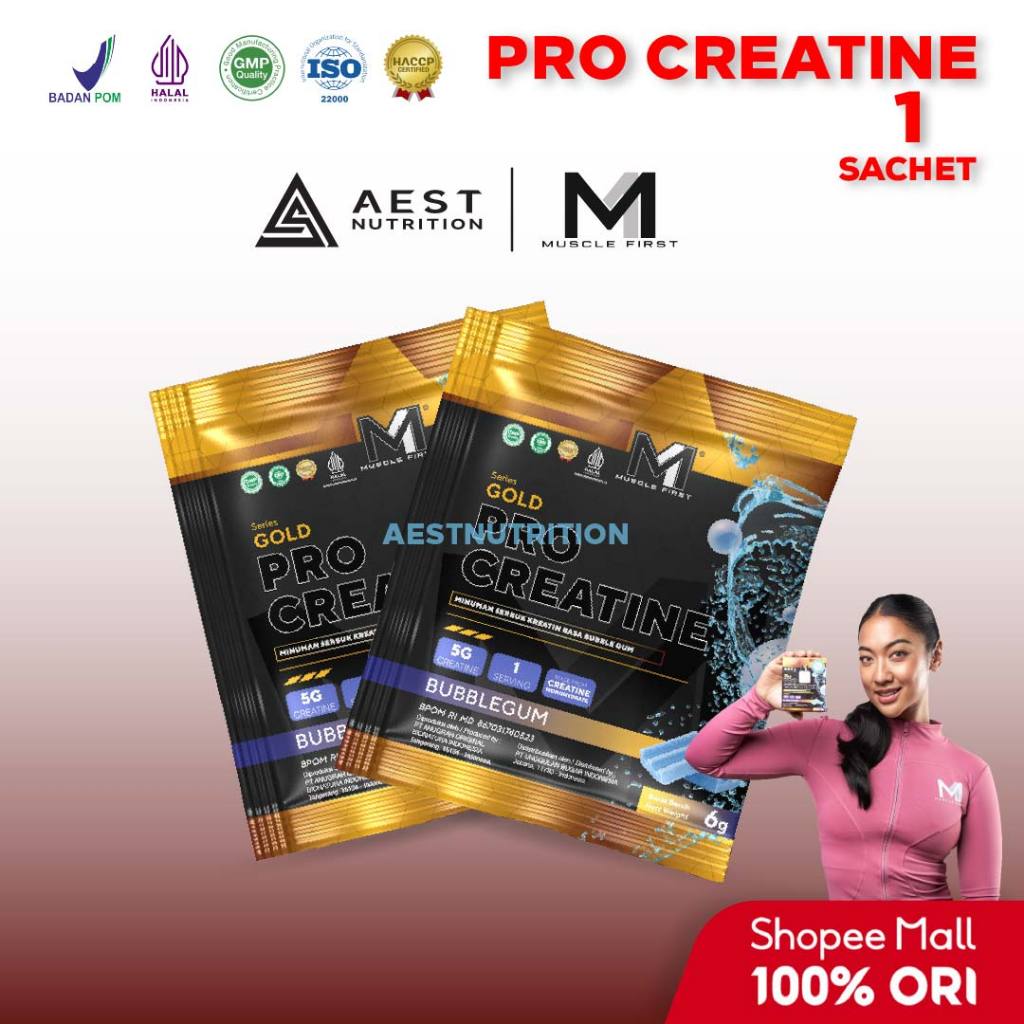 Jual Muscle First Pro Creatine Monohydrate 1 Sachet 1 Serving | Shopee ...