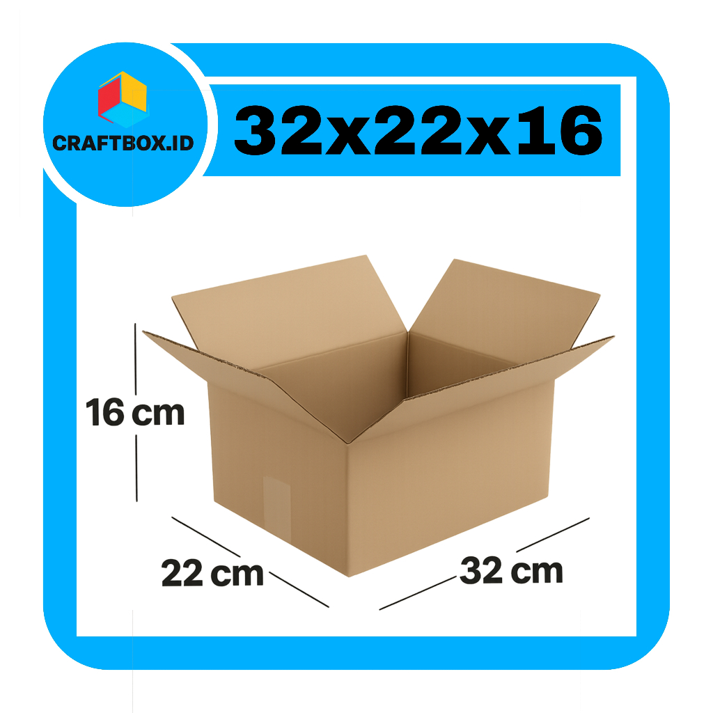 Jual kardus packing UK 32x22x16 kardus polos kardus packing kecil ...