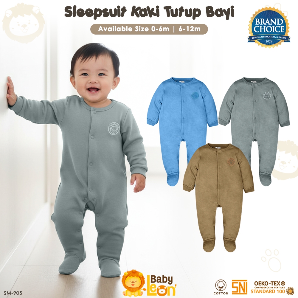 Jual Sleepsuit Jumper BABY LEON Jumsuit Kaki Tutup EARTH COLOR Baju ...