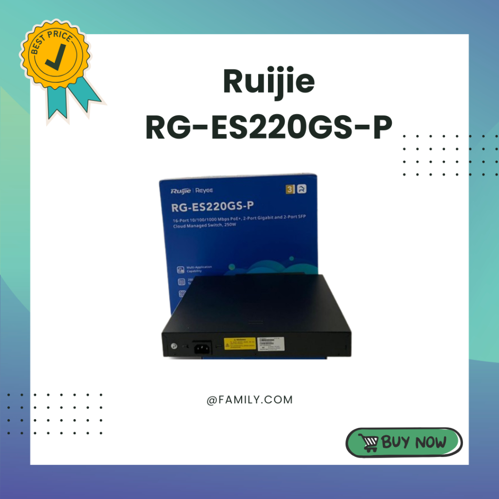 Jual Ruijie RG-ES220GS-P 16-Port 10/100/1000 Mbps PoE+, 2-Port Gigabit ...