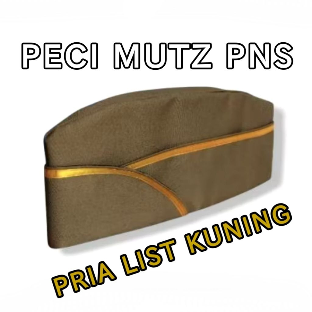 Jual PECI MUTZ PRIA/PUTRA WARNA KREM LIST KUNING,COKLAT,PUTIH BAHAN ...
