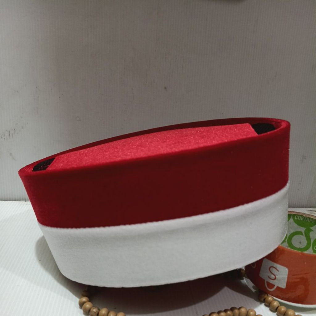 Jual peci kopiah bludru merah putih exclusive | Shopee Indonesia