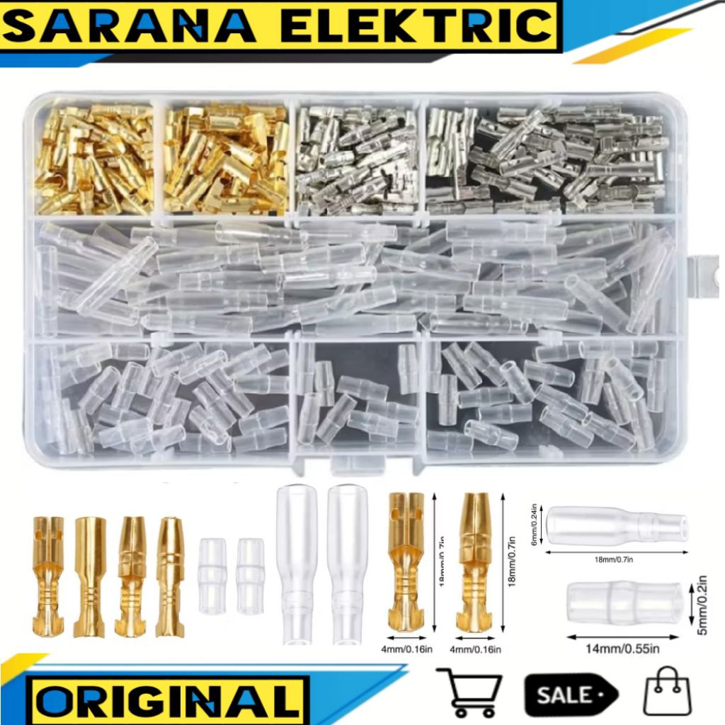 Jual 400 PCS SKUN PELURU / BULAT SOCKET KABEL MOTOR SKUN TUSUK + COVER ...