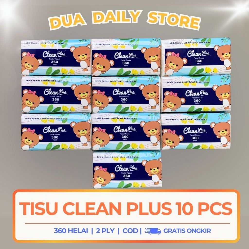 Jual Tisu Clean Plus 10 PCS 360 Helai | Shopee Indonesia